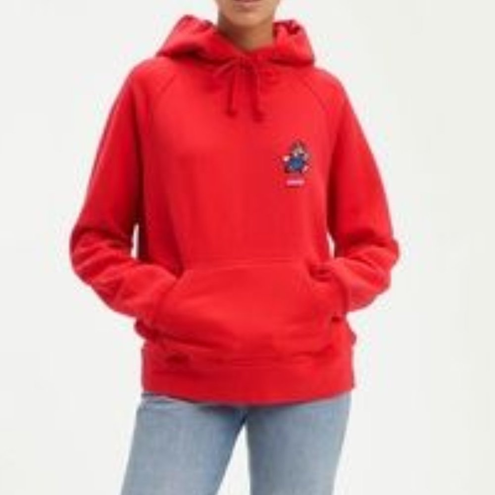 Levi's X Super Mario Collaboration Graphic Red Pullov… - Gem